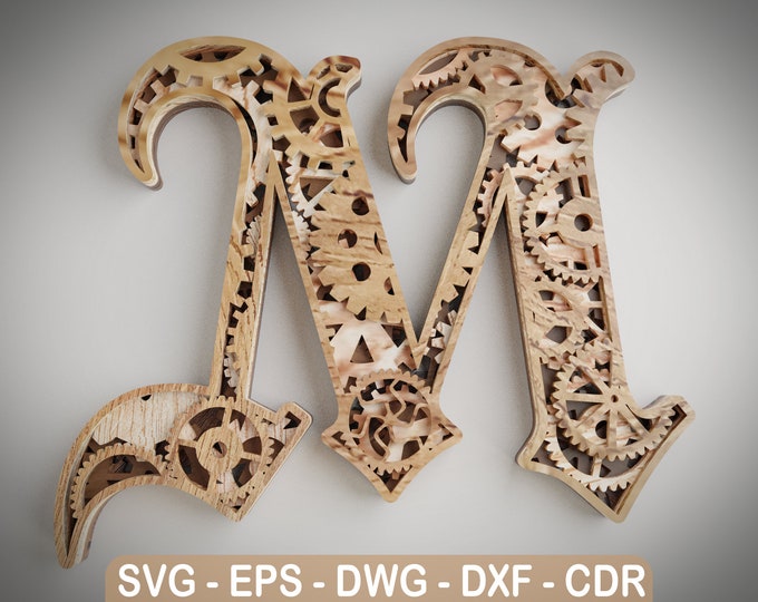 Laser Cut DXF Letter M DXF Alphabet Letter M, Laser Cut Letter ...