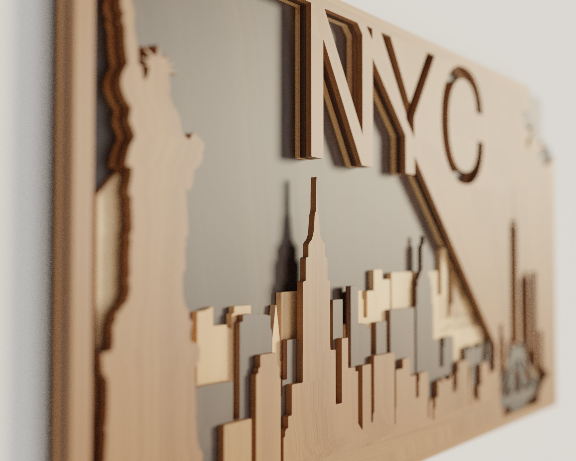 Layered New York City Wallart NYC Wall Art Wall Art | Etsy