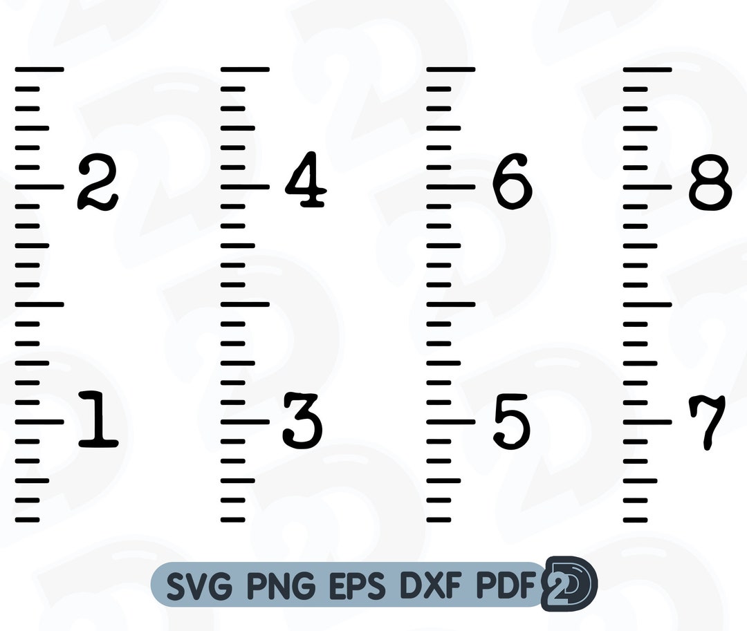 Growth Chart SVG Cut Files Growth Ruler Wall Ruler Clipart Svg Png Eps ...
