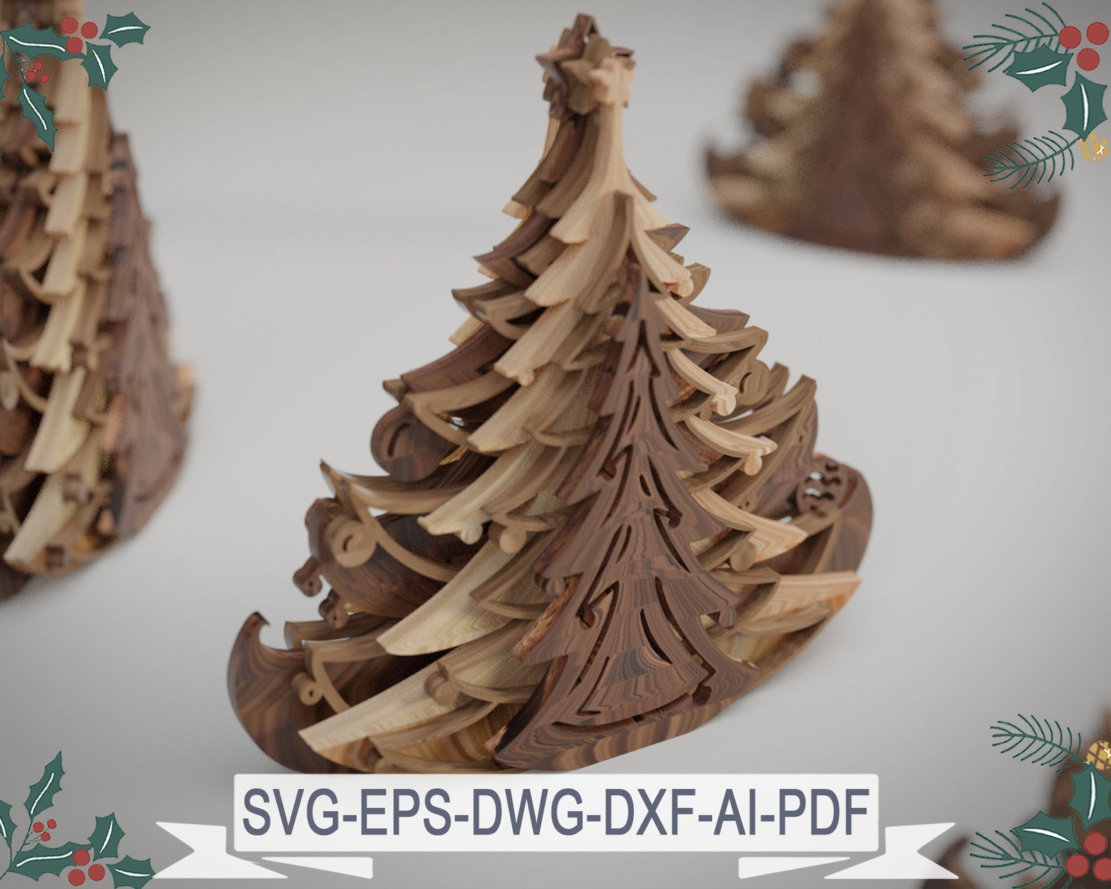 Christmas Trees 9 Layers Decoration Crafting | Etsy