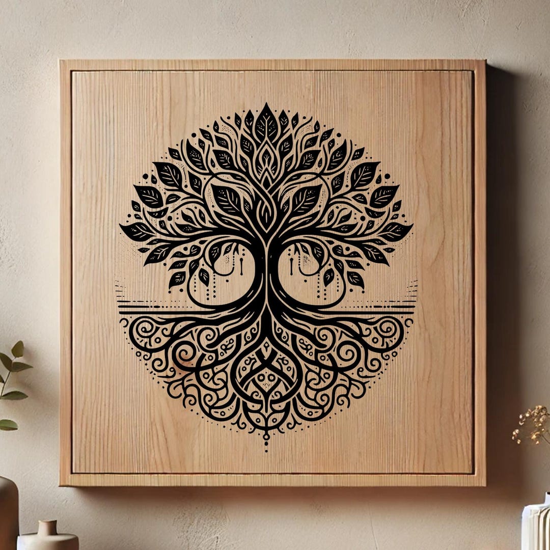 Tree of Life SVG, Cutting Digital File, Nature Laser Wood Engraving ...