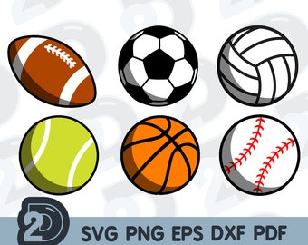 Sports Balls Svg | Etsy