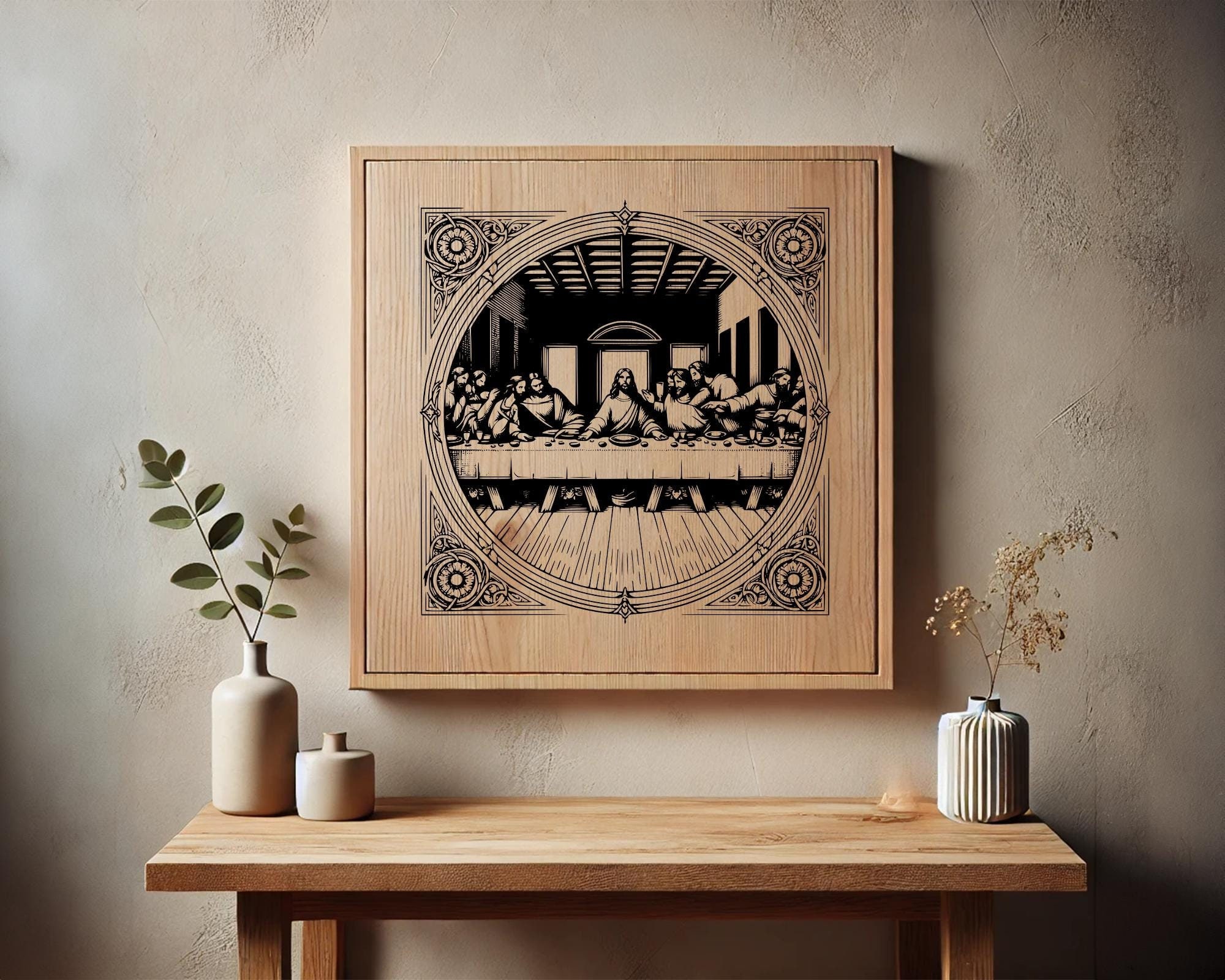Abstract Last Supper SVG, Cutting Digital File, Symbolic Theme Laser ...