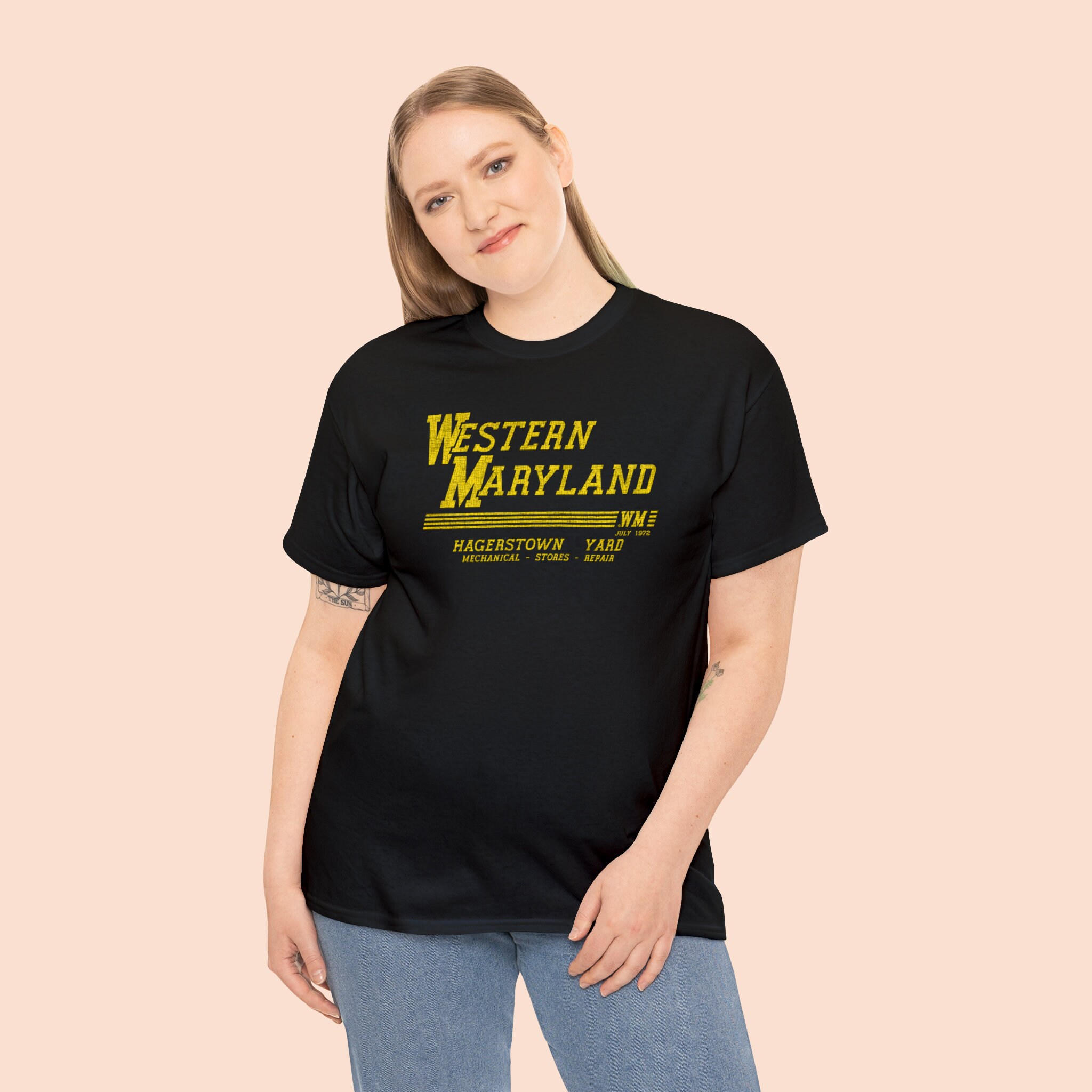 Western Maryland Railway T-shirt | WM Locomotive Lettering Train Shirt ...