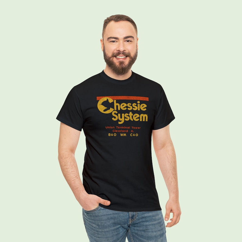 Chessie System Railroad T-shirt | CSRR Inverted Chessie Cat Logo Colors ...