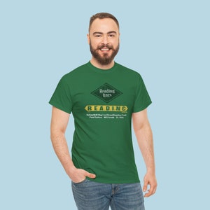 Reading Railroad T-shirt | RDG Boxcar Vintage Reading Lines Tee, Retro ...