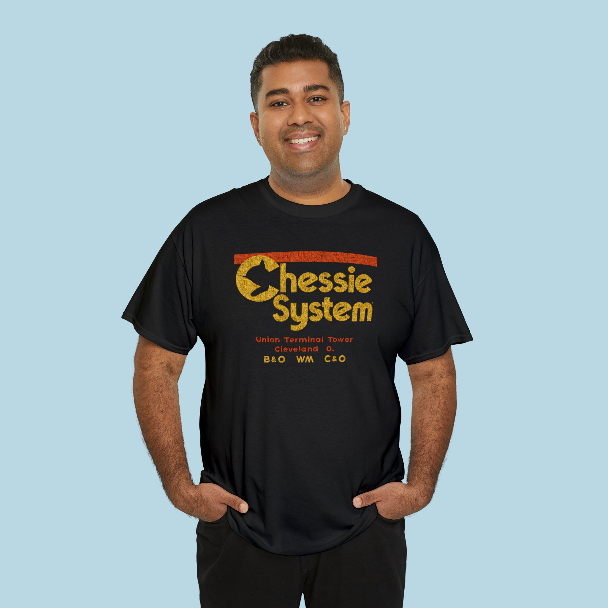 Chessie System Railroad T-shirt | CSRR Inverted Chessie Cat Logo Colors ...