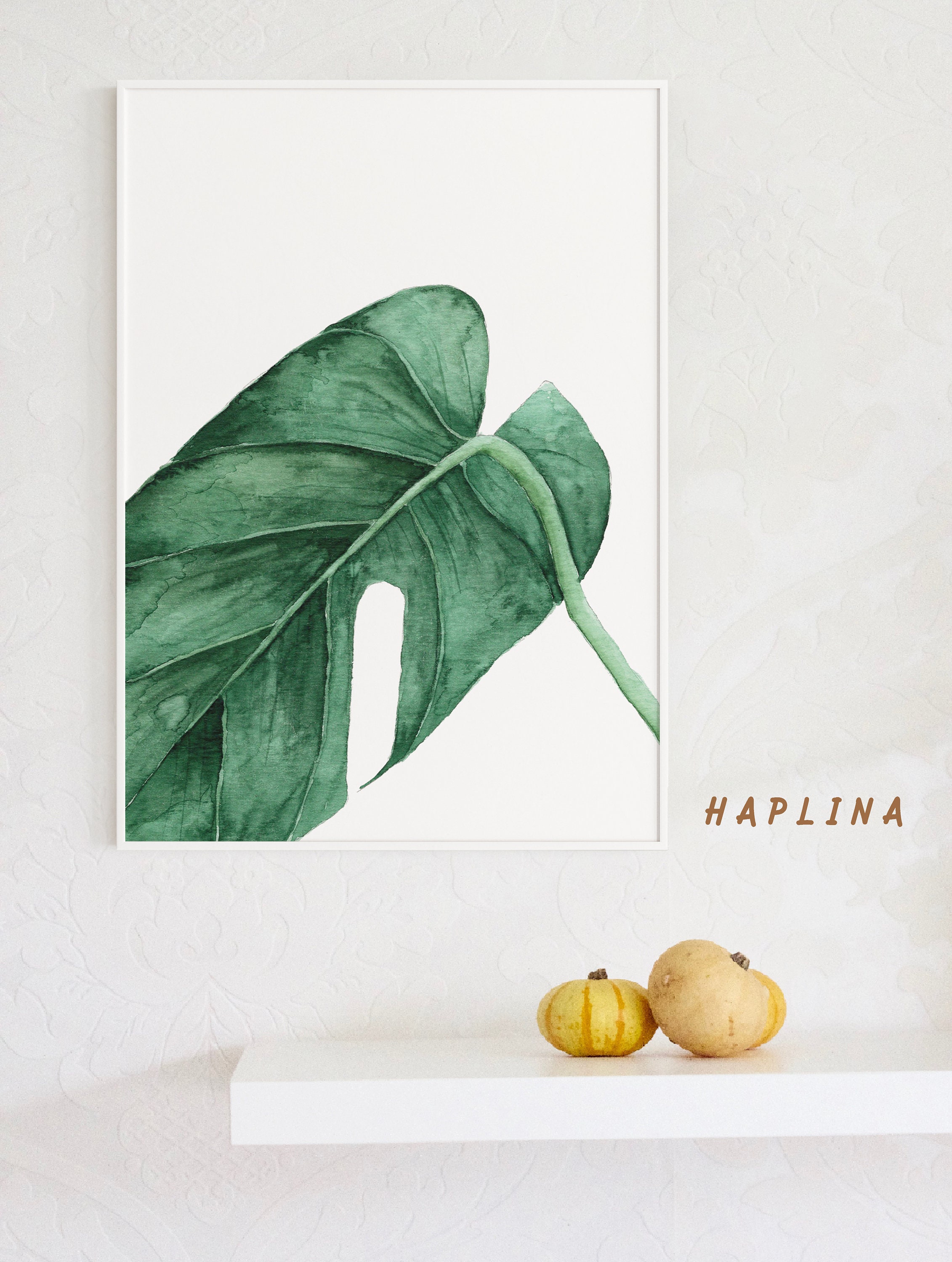 Printable Wall Art Leaf, Leaf Wall Art, Botanical Wall Art, Botanical ...