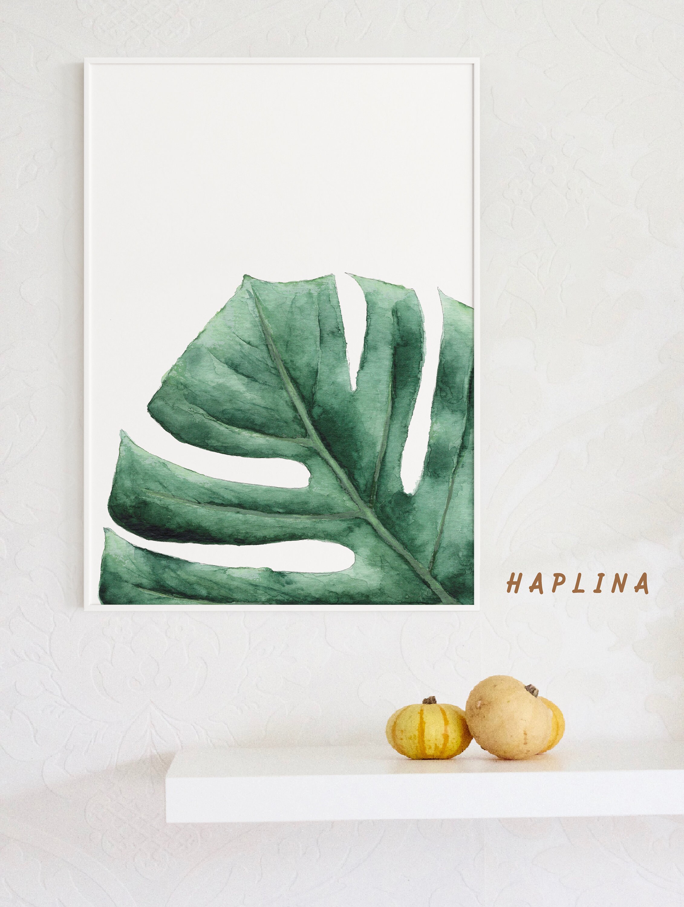 Printable Wall Art Leaf Leaf Wall Art Monstera Wall Art | Etsy