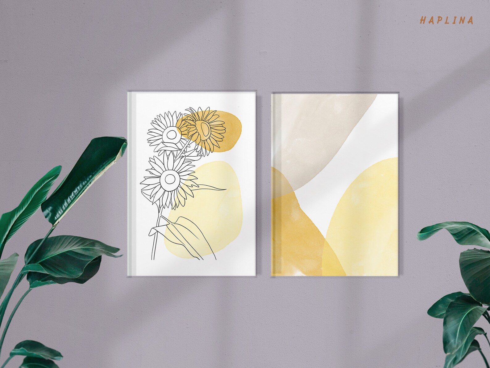 Printable Wall Art Set of 3 Line Art Wall Art Botanical - Etsy