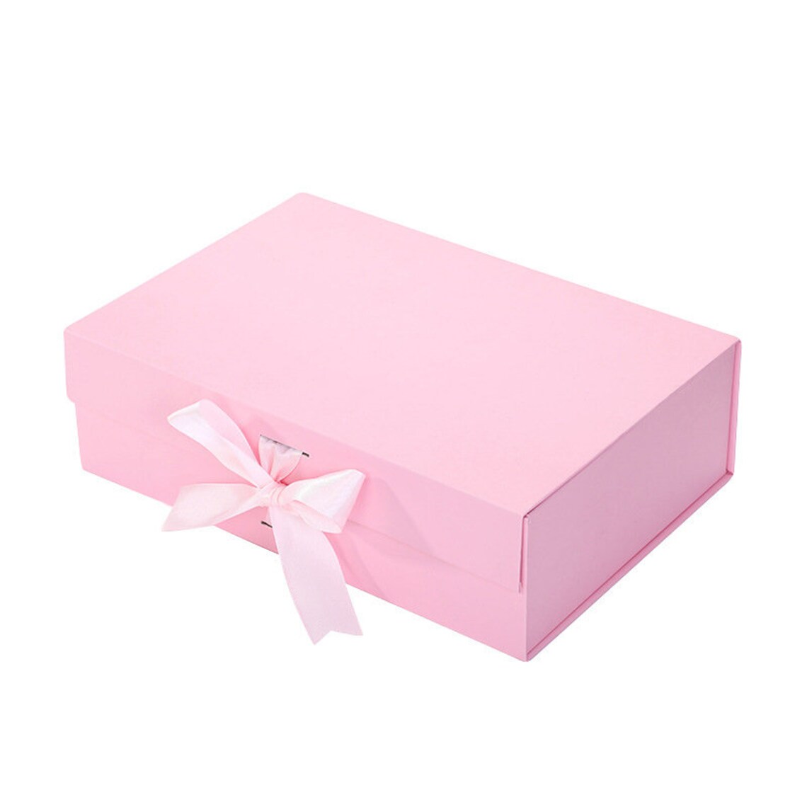 PINK Magnetic Gift Box With Matching Ribbon Collapsible - Etsy