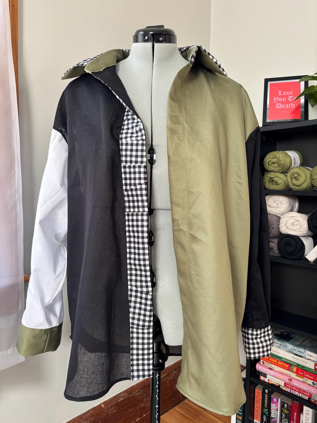 Upcycled Green & Check Lightweight Throw Over - Etsy