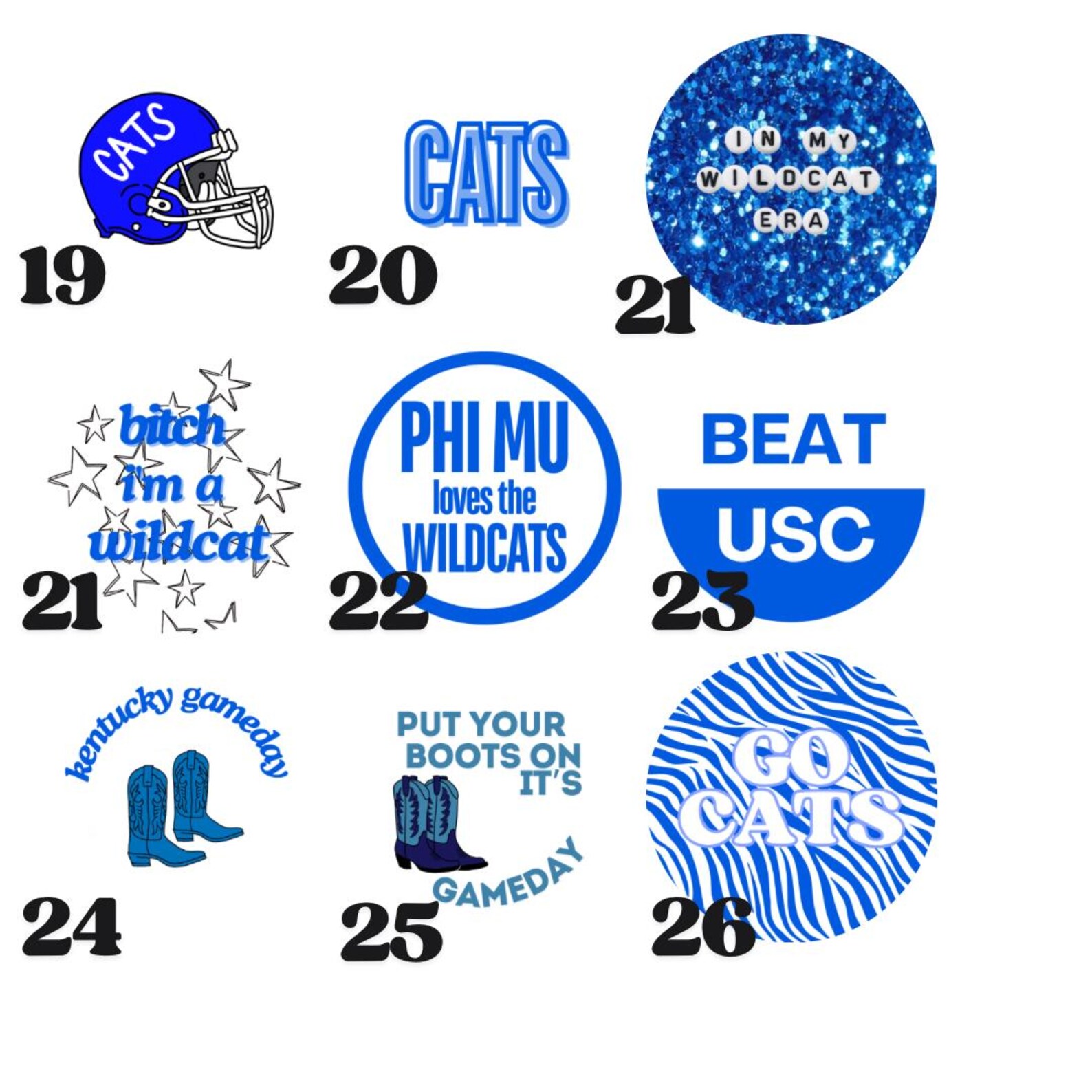 University of Kentucky College Gameday Buttons Tailgate Pins 3 Inch ...