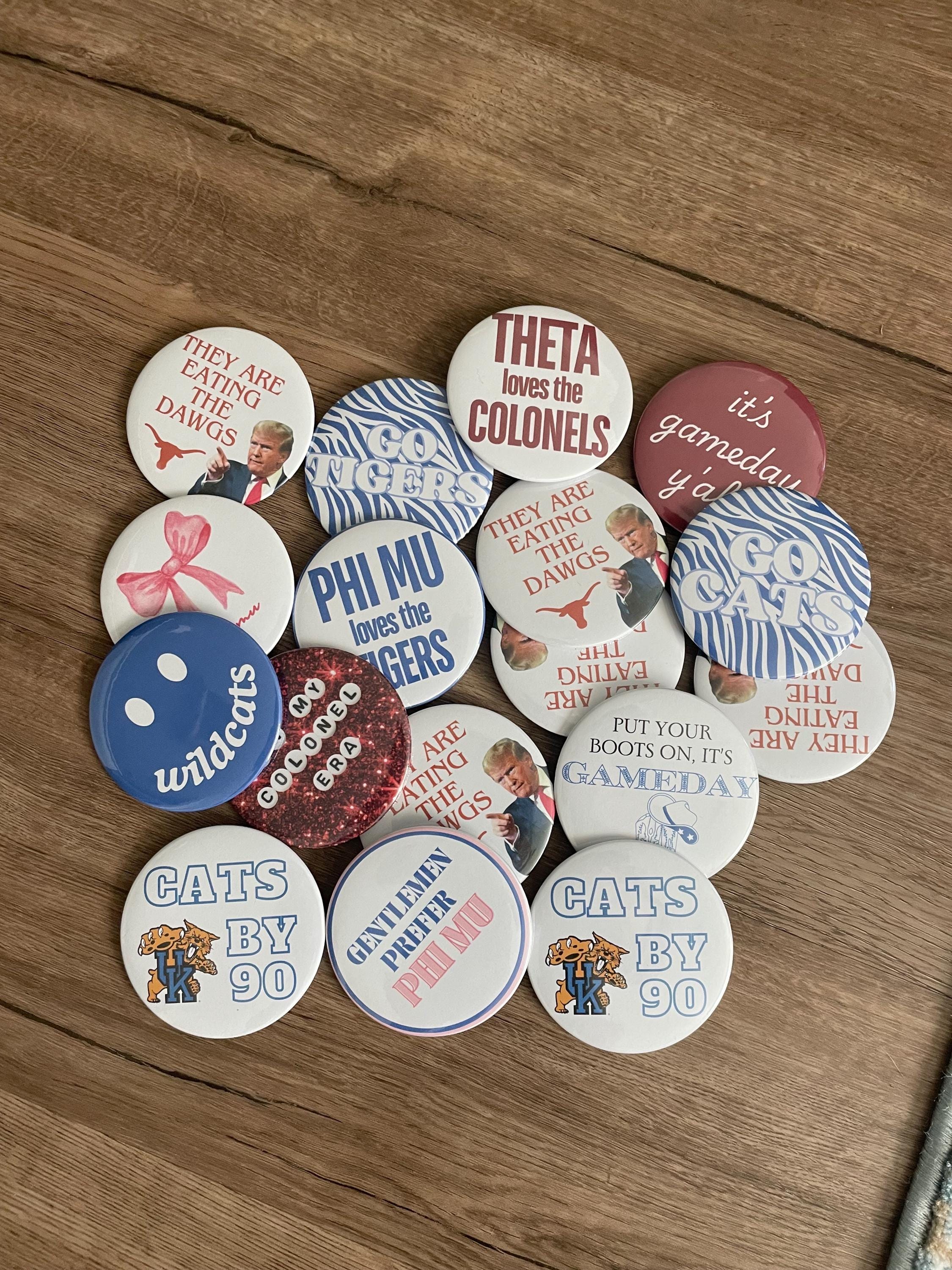 University of Kentucky College Sorority Buttons Tailgate Pins 3 Inch ...