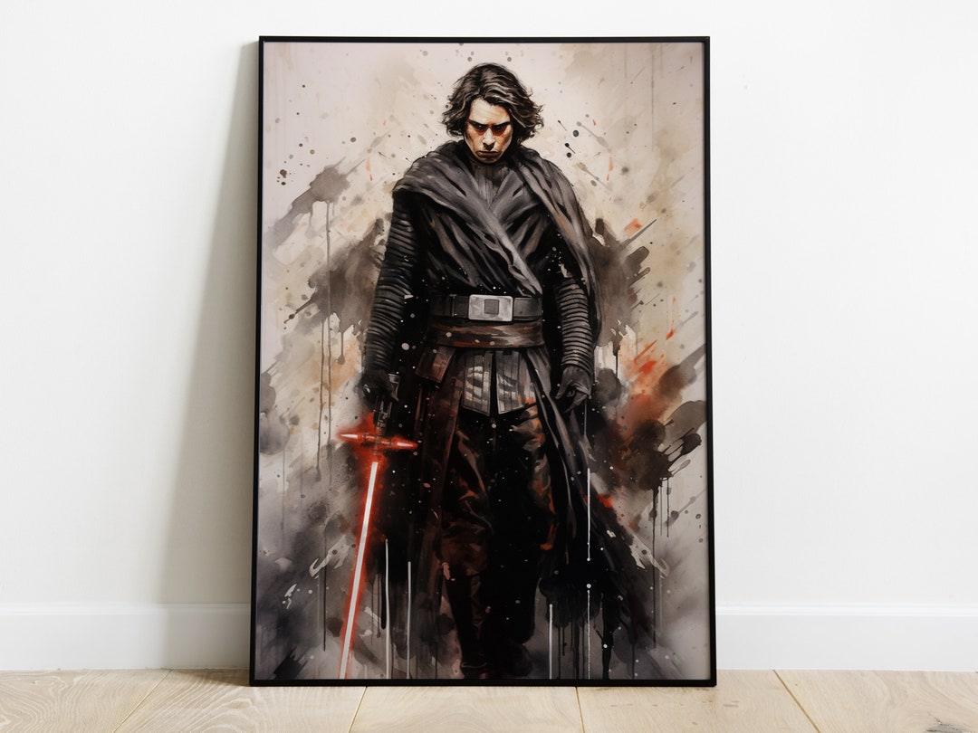Kylo Ren Wall Art Watercolor Print Digital Download Star Wars - Etsy