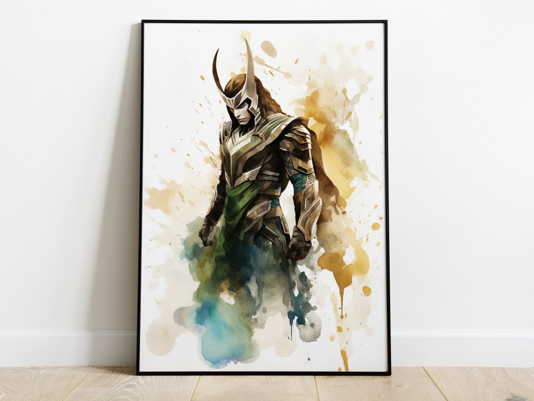 Loki Poster Wall Art Watercolor Painting Digital Download - Etsy