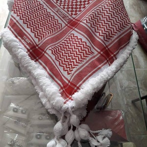 Handmade Jordan Shemagh /arabic Scarf /head Dress/ Ghutra White See ...