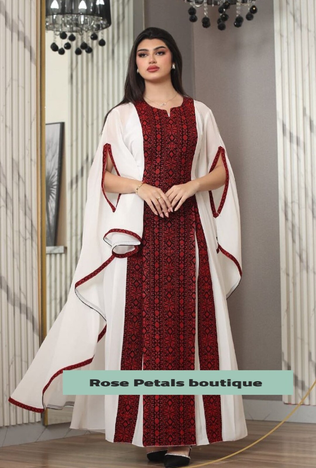 Princess Thobe Embroidered Dress Long Sleeves Kaftan Design and ...