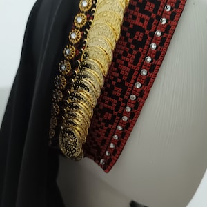 Embroidered Head Band With Coins Palestine Jordan - Etsy