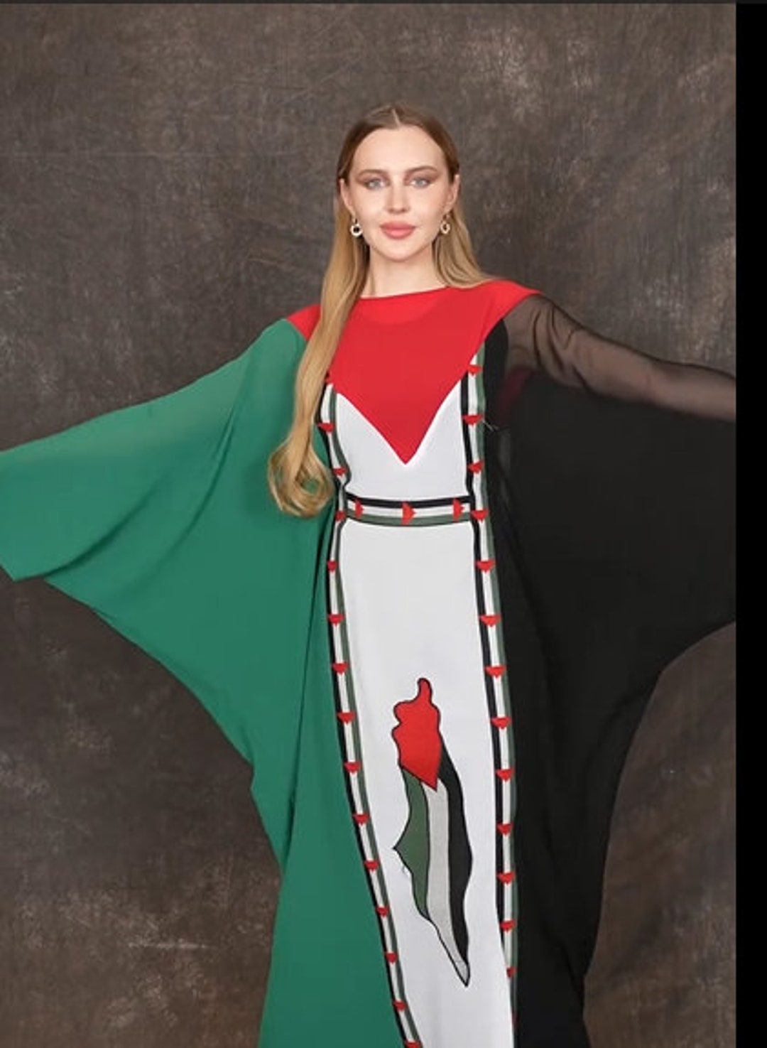 NEW Palestinian Traditional Arabic Dress Exclusive Design and Style - Etsy