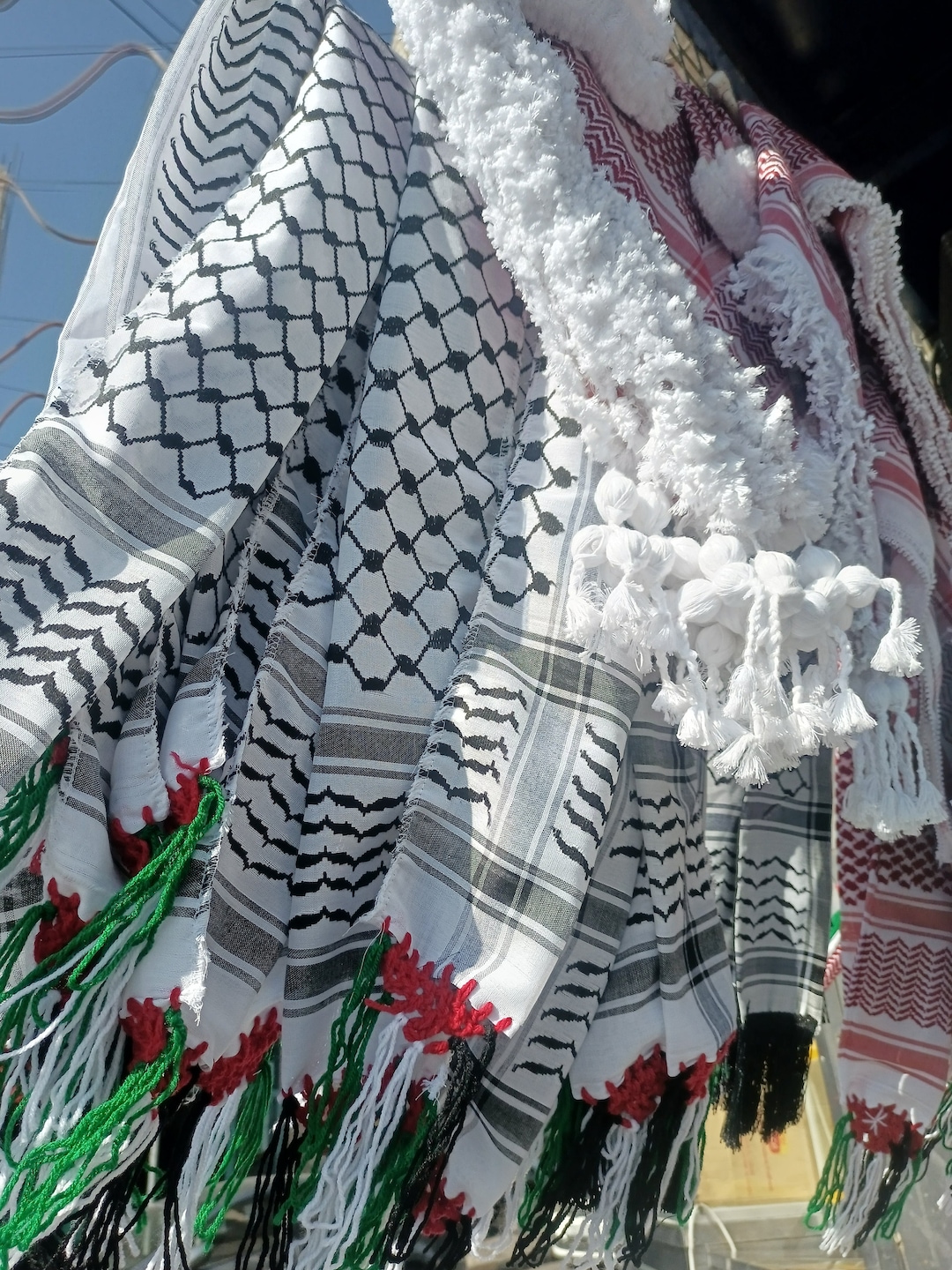 12 Pieces of Palestine Arab Scarf Shemagh Palestine Scarf Wrap Tactical ...