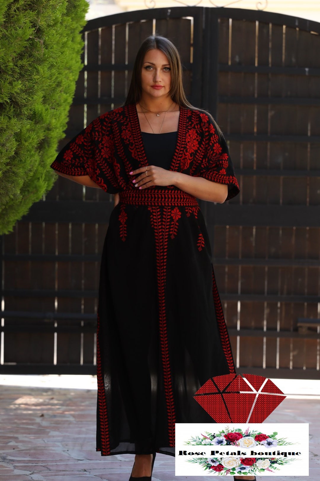 One Size Abaya Thobe Embroidered Palestinian Jordanian Traditional ...