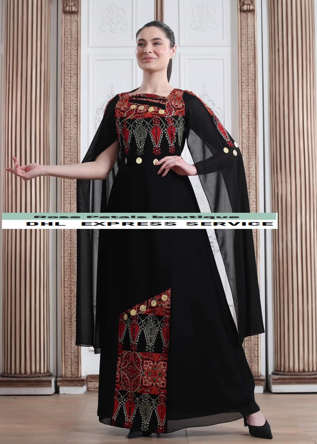 Princess Thobe Embroidered Dress Long Sleeves Kaftan Design and ...
