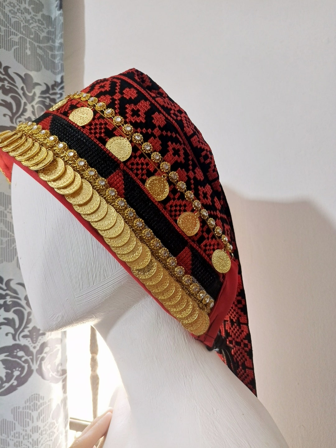 Palestine Hat Wkkah Style Plus Match Belt Traditional Embroidered - Etsy