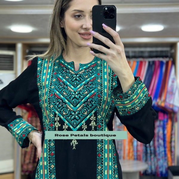 Palestinian Kaftan Dress - Etsy