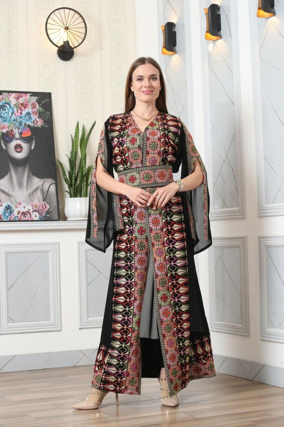 Princess Thobe Embroidered Dress Long Sleeves Kaftan Design and ...