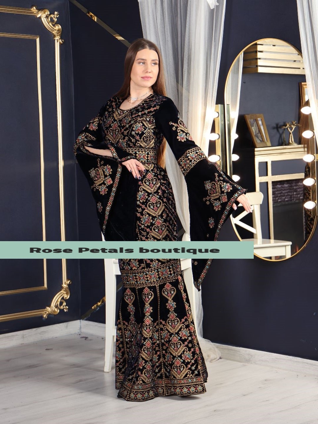 Velvet / One Piece Gown/dress Made of High Quality Non Transparent ...