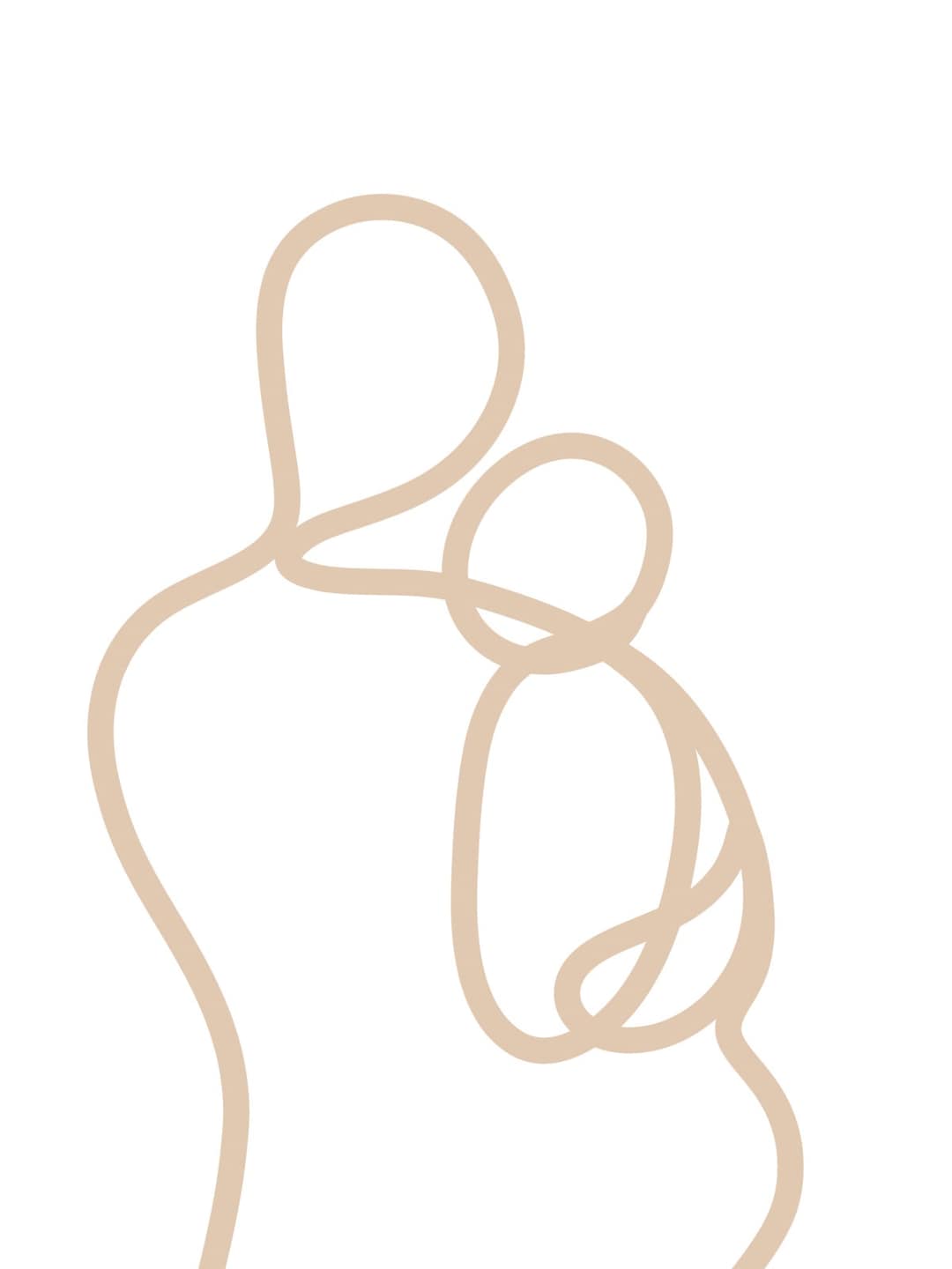 Custom Line Art Portrait for Digital Download, Based off a Photo - Etsy