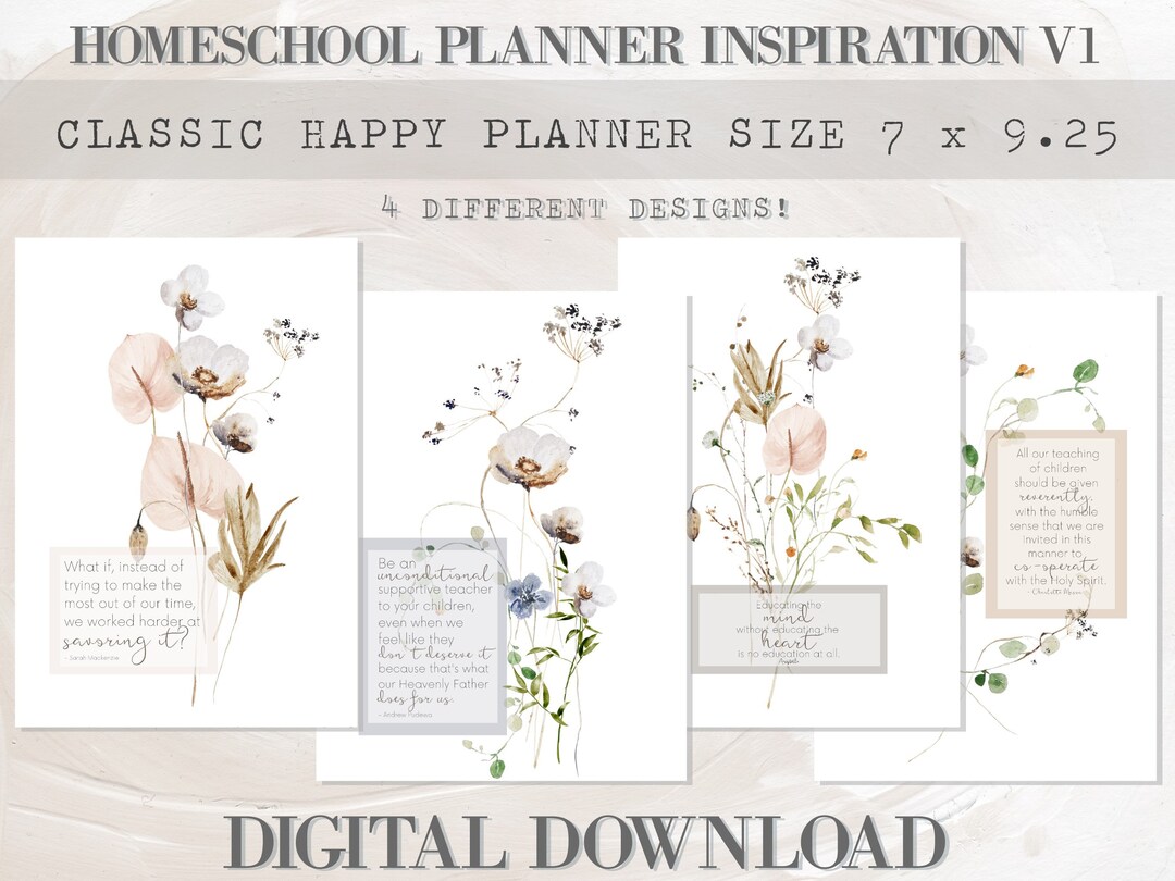 Homeschool Planner Dashboard Inspiration - CLASSIC HAPPY PLANNER ...