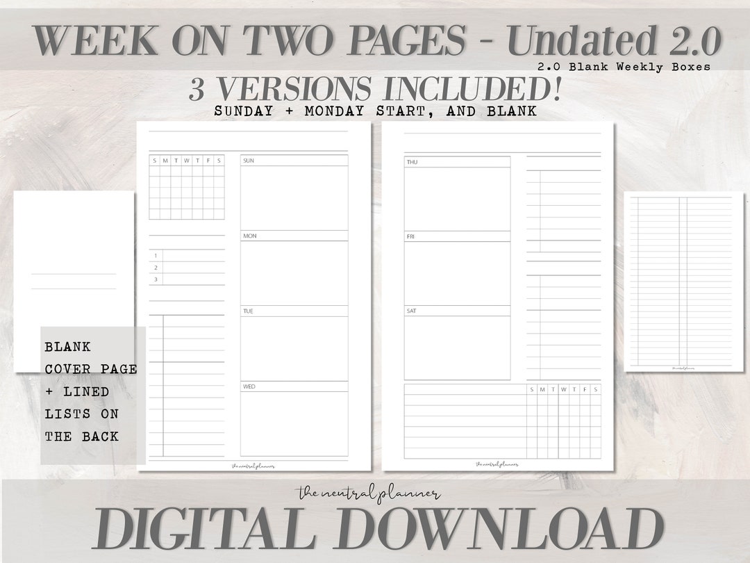 Franklin Covey Compact | Week on Two Pages 2.0 | Minimal Aesthetic ...