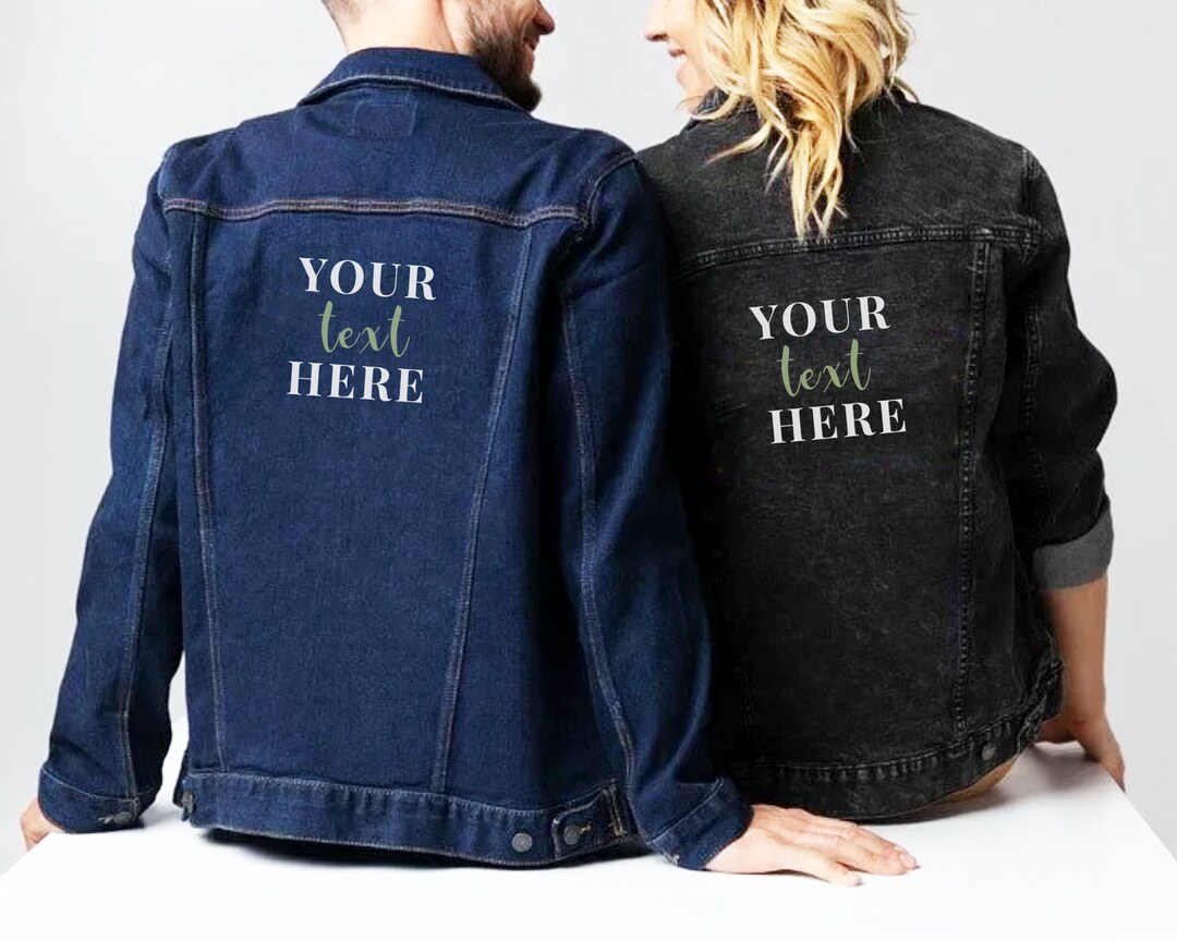 Personalized Unisex Denim Jacket, Personalized Gift, Custom Denim ...