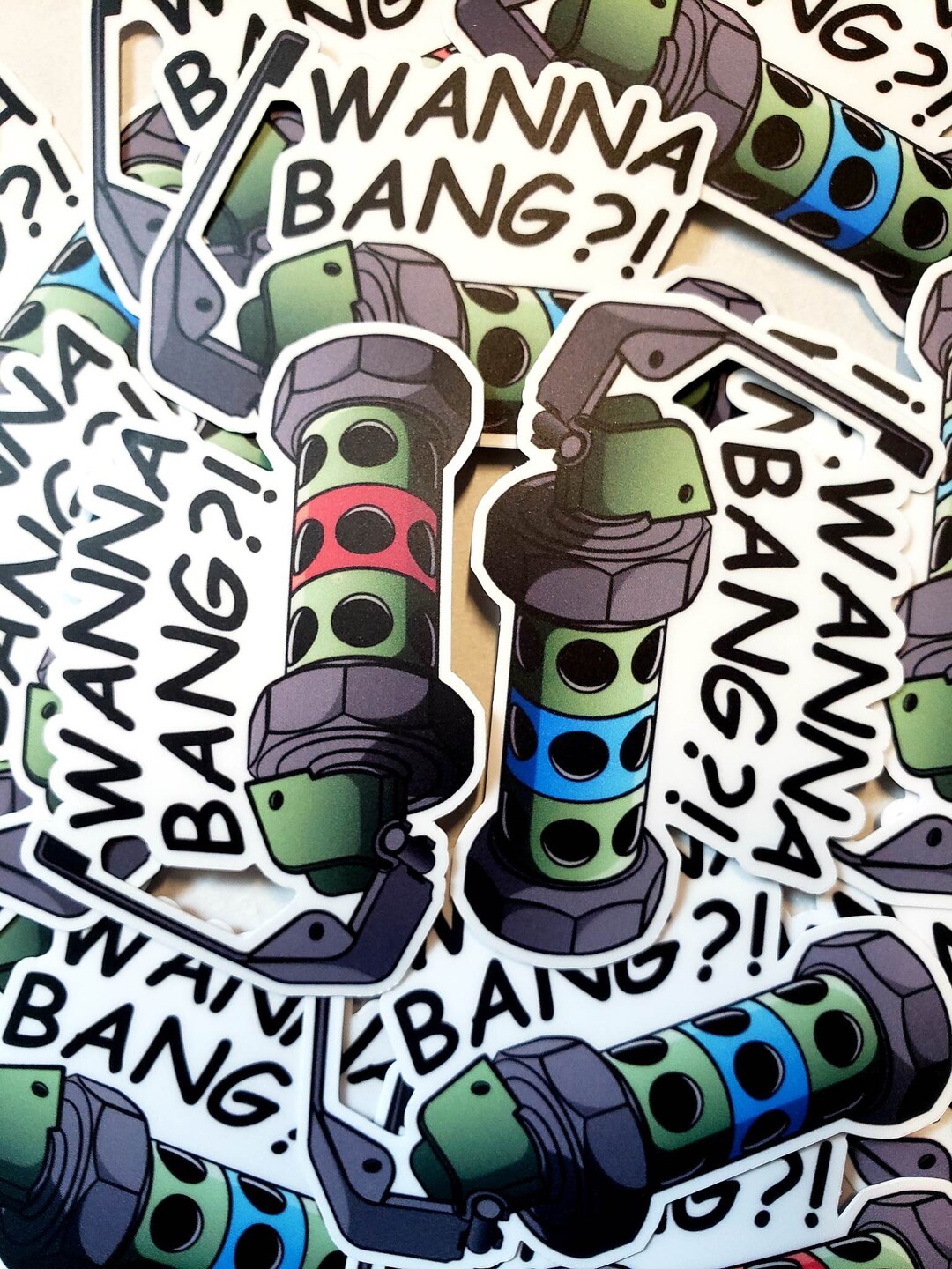 Flash Bang Sticker, Grenade Sticker, Wanna Bang Sticker, Funny Sticker ...