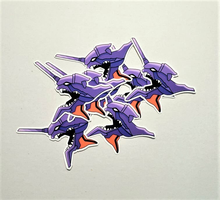 Eva 01 Sticker Eva Unit 01 Sticker Evangelion Sticker Anime - Etsy