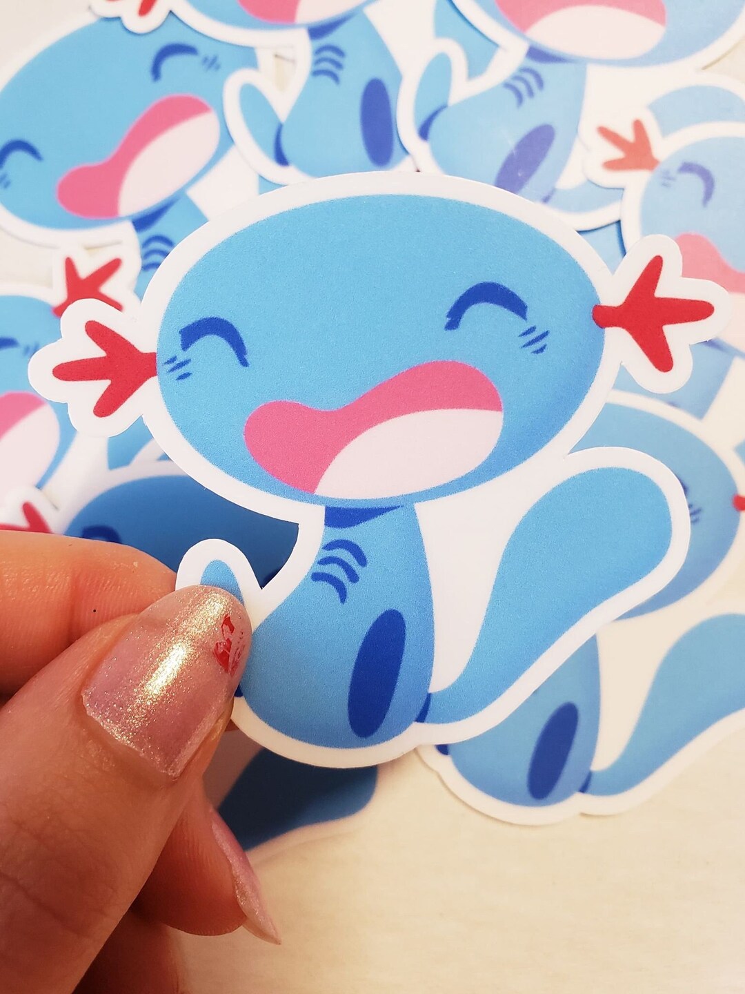 Cute Wooper Pokemon Sticker, Nintendo Fan Art - Etsy