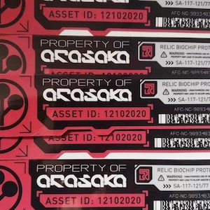 Cyberpunk 2077 Sticker: Arasaka ID, Relic Biochip Prototype - Etsy
