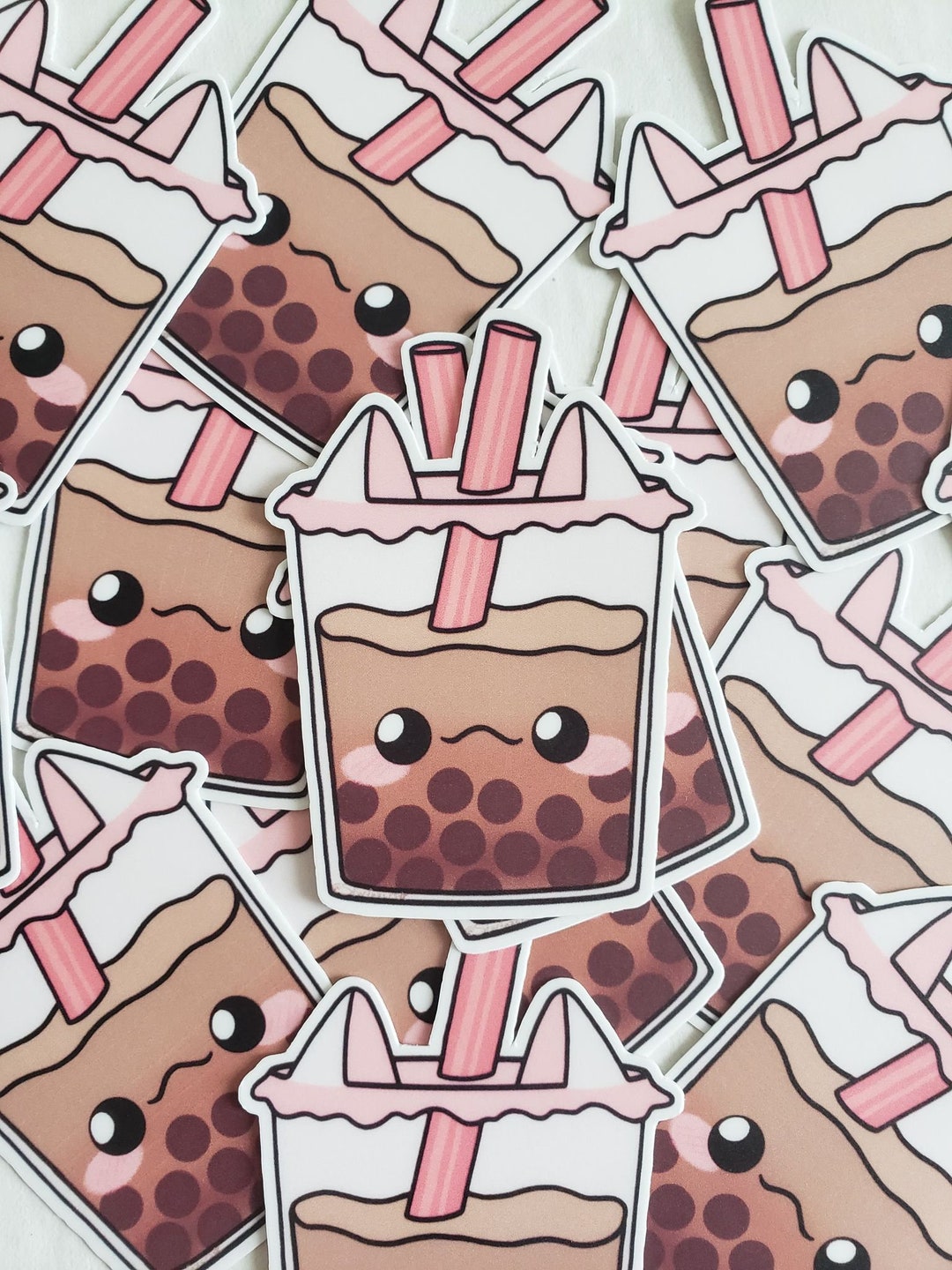 Boba Cat Sticker, Boba Sticker, Bubble Tea Sticker, Cat Sticker, Cute ...