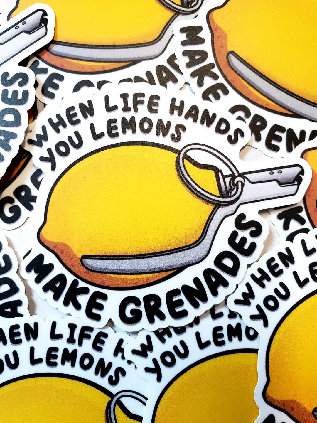 Lemonade Sticker, Grenade Sticker, Lemon Sticker, Funny Sticker, Meme ...