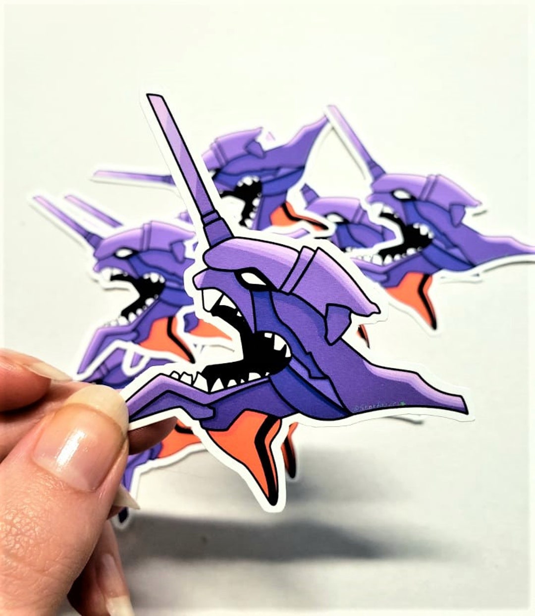 Eva 01 Sticker, Eva Unit 01 Sticker, Evangelion Sticker, Anime Sticker ...