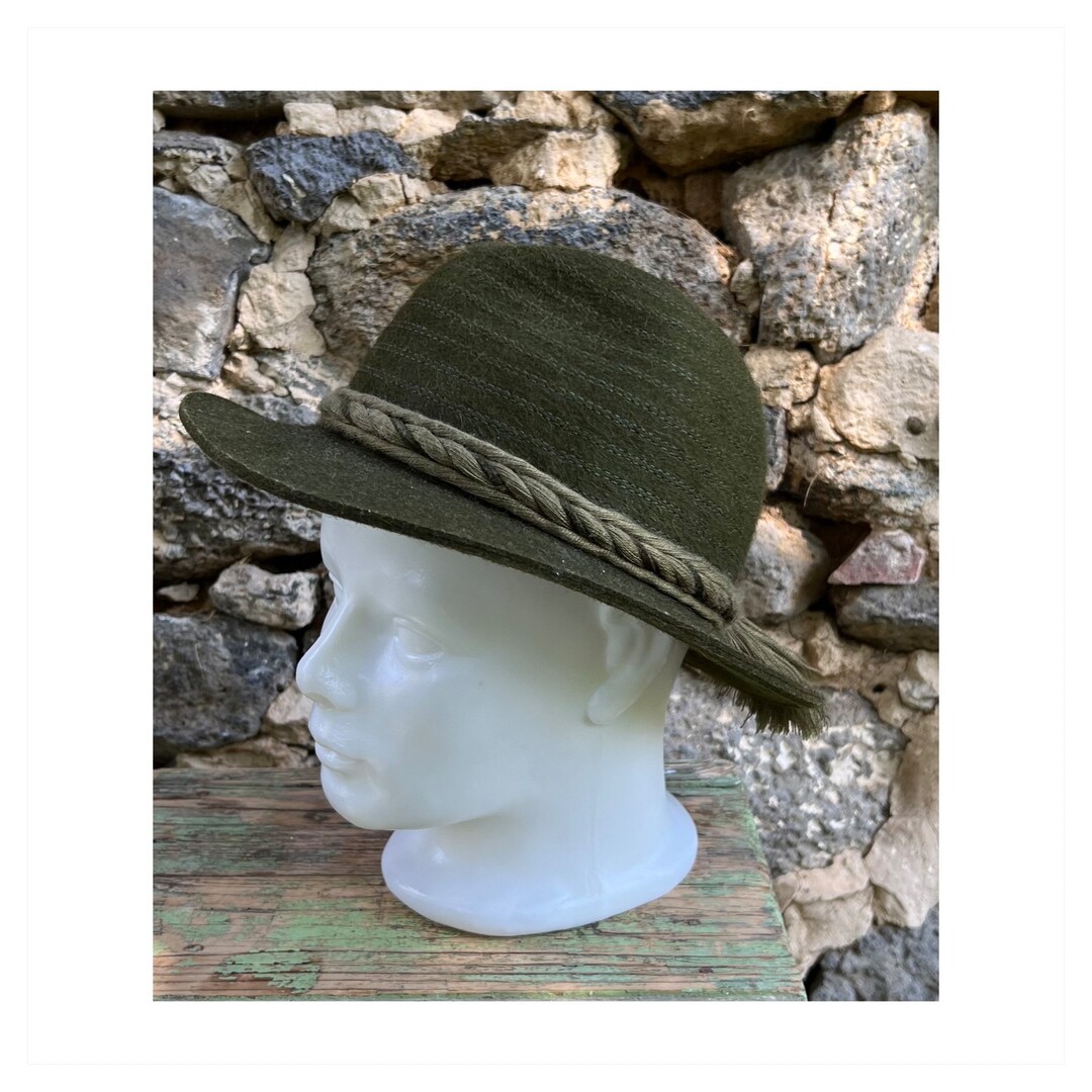 Hunter Green Vintage Austrian Wool Hat - Etsy