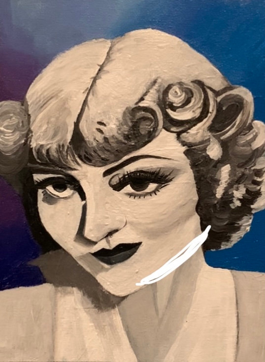 Claudette Colbert Painting Print - Etsy