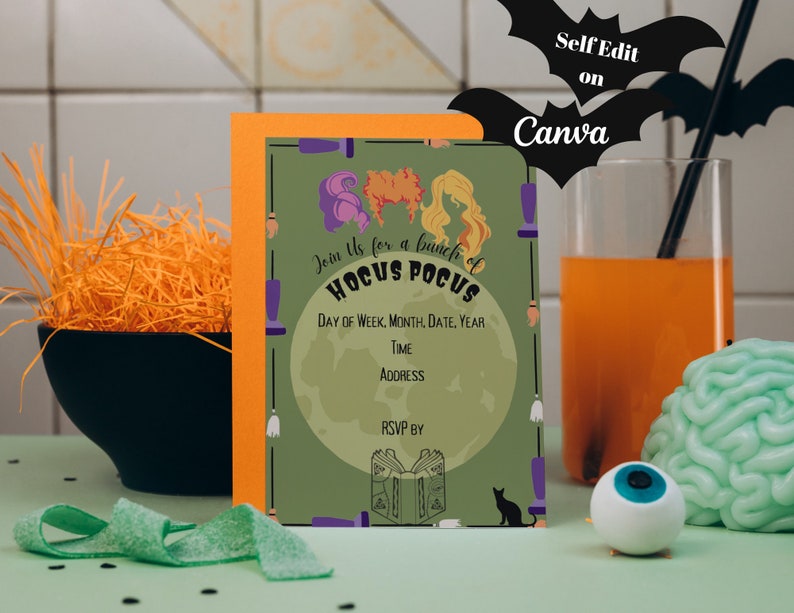 Hocus Pocus Party Invitation Instant Digital Download - Etsy Australia