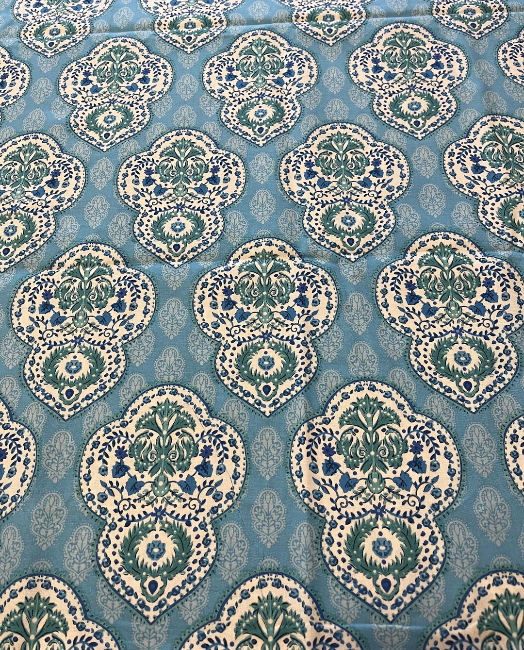 Taste of India in Blue & Green, Premium Quality 100% Cotton Fabric by ...
