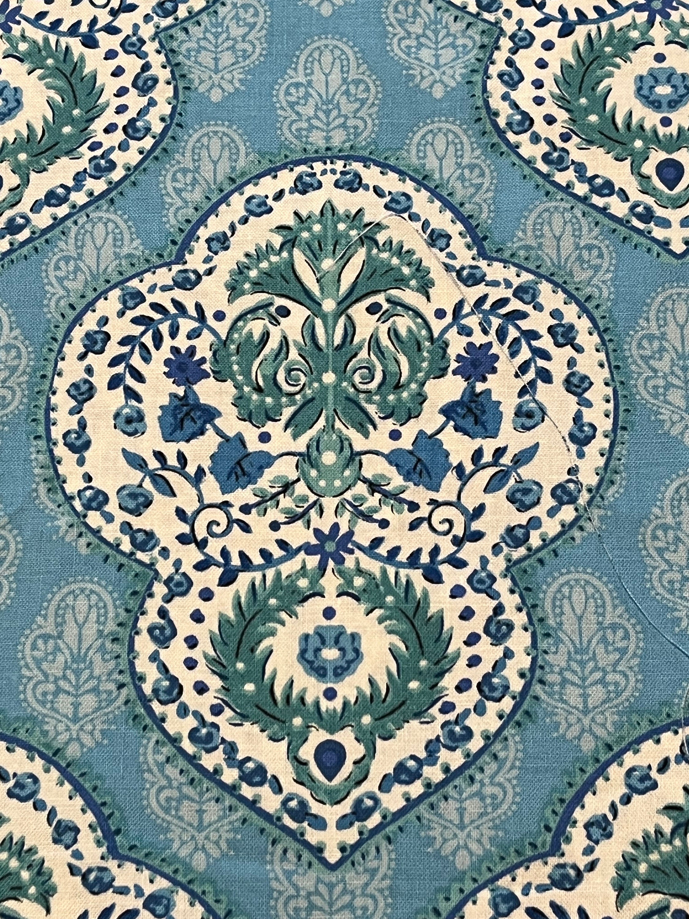 Taste of India in Blue & Green, Premium Quality 100% Cotton Fabric by ...