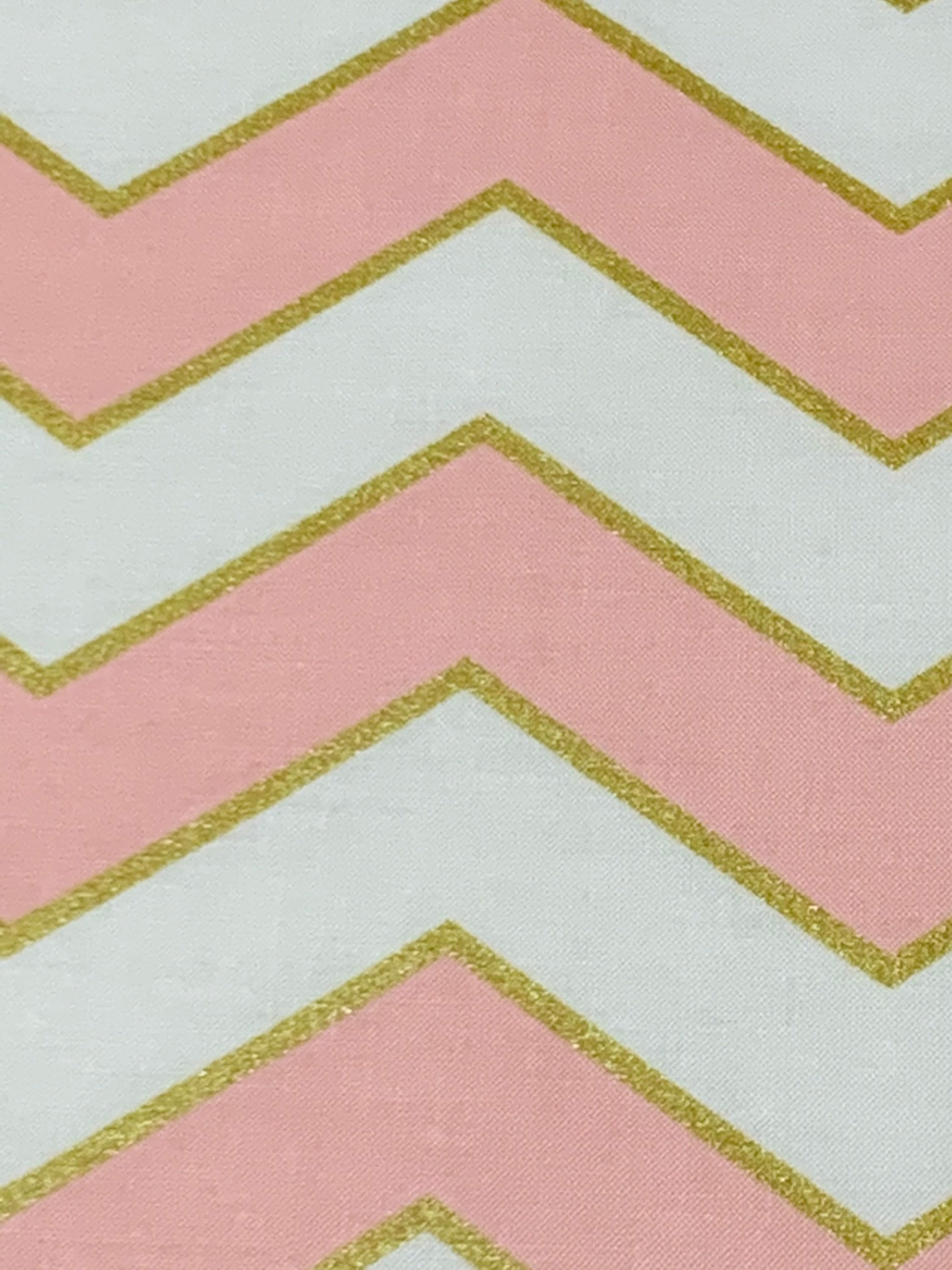 Pink And Gold Chevron Wallpaper