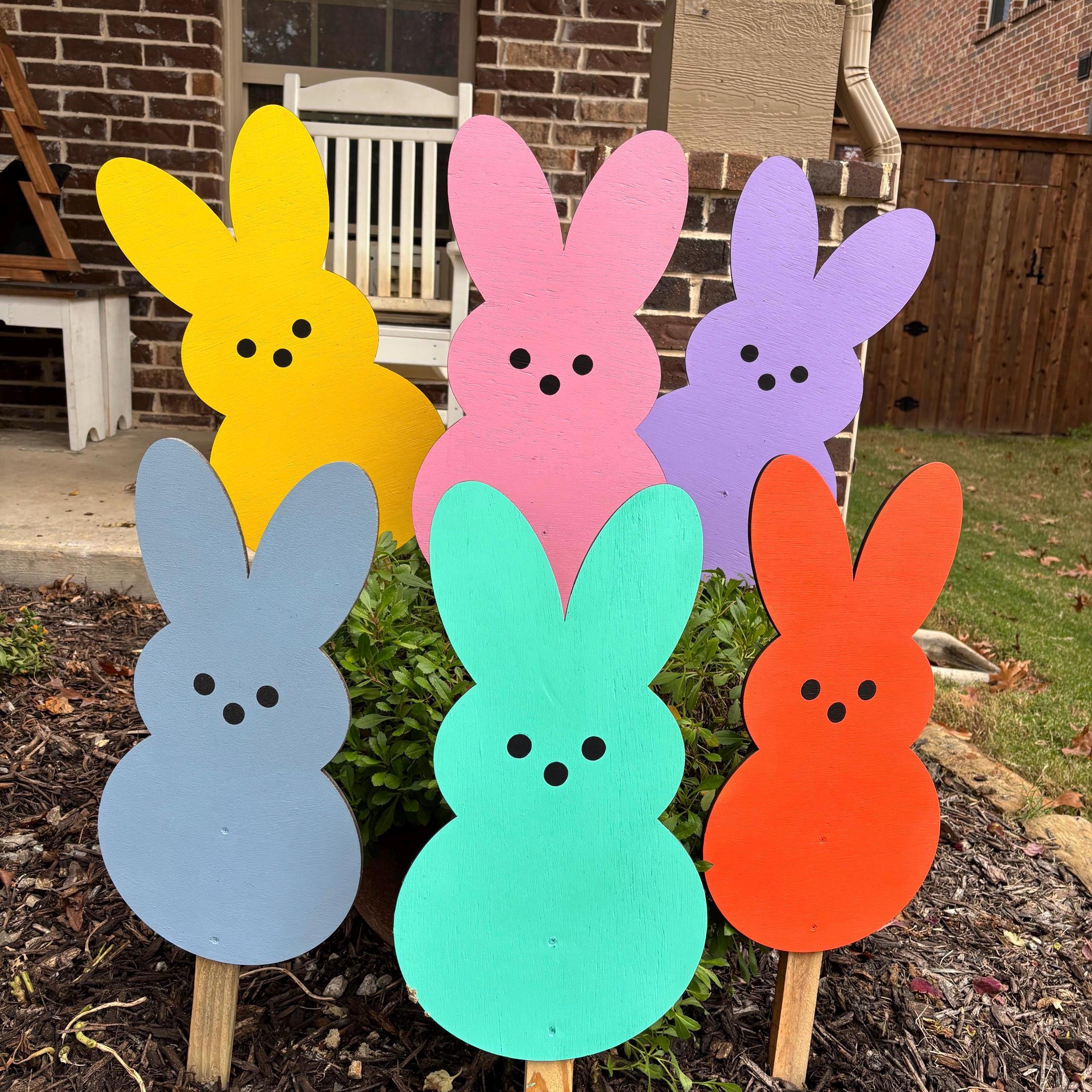 Brightly Colored Yard Art Peeps - Etsy