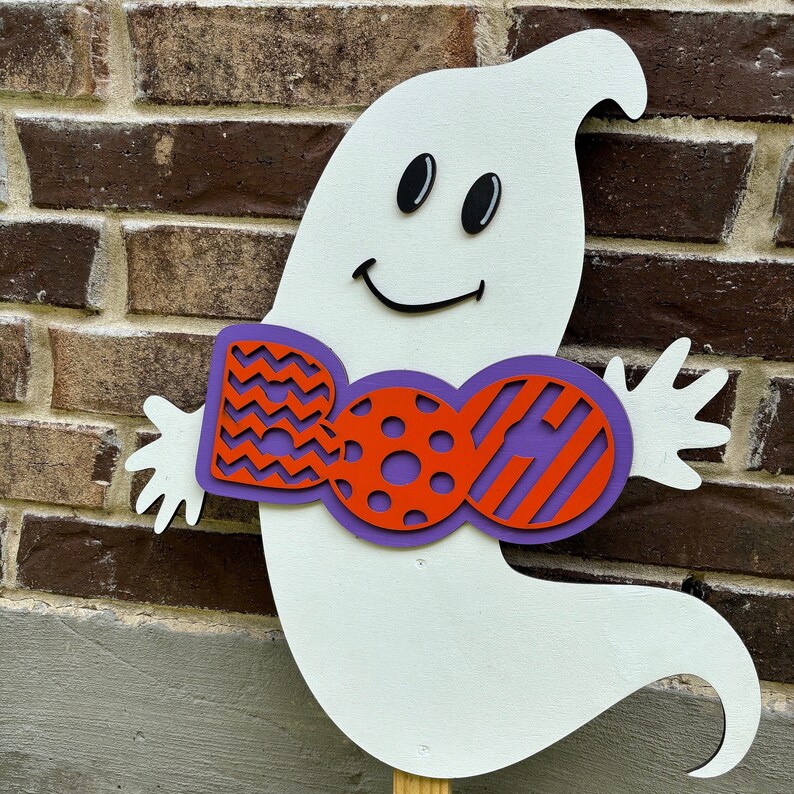 Ghost Trick or Treat and Boo Halloween Fall Yard Art Set - Etsy